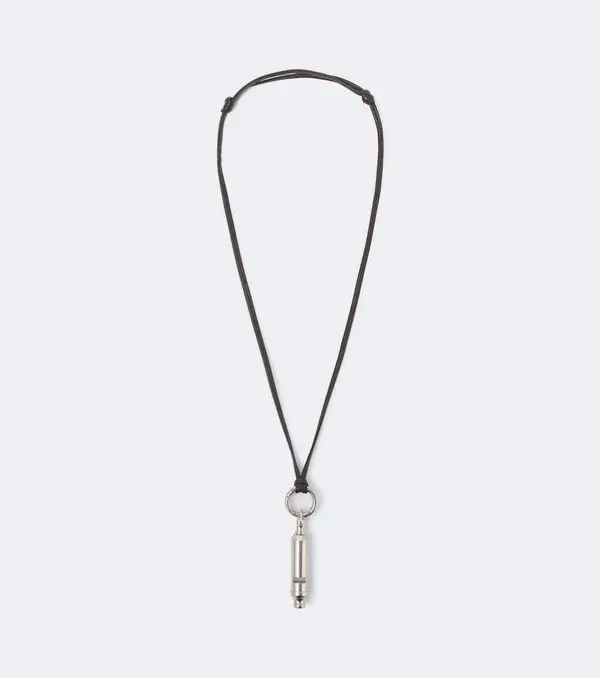 LEMAIRE Acme Leather Pendant Necklace - Silver