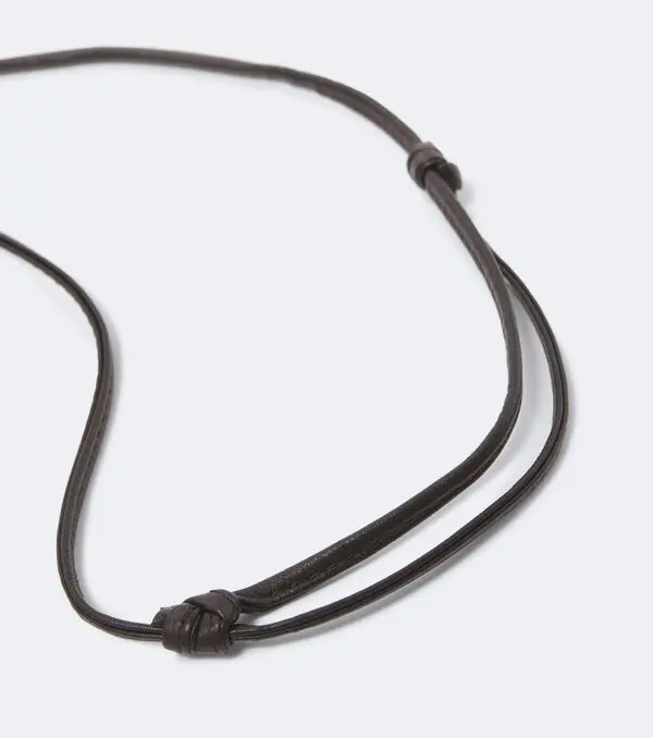 LEMAIRE Acme Leather Pendant Necklace