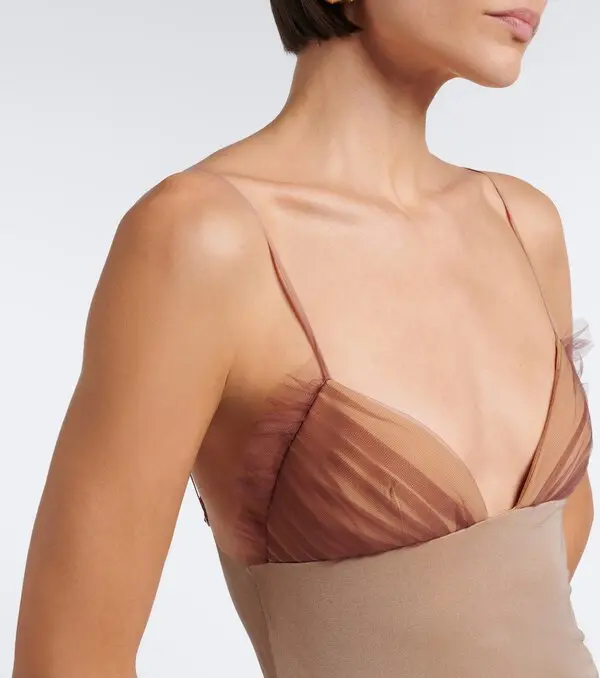 NENSI DOJAKA Sheer Tulle Minidress