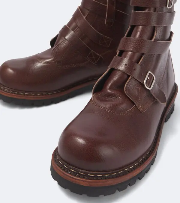 Our Legacy Tanker Leather Ankle Boots