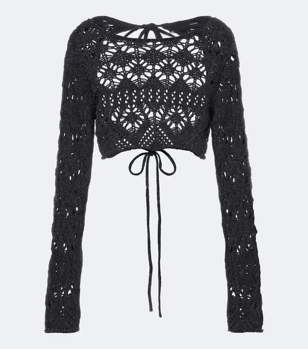 Alanui Time To Shine Crochet Open-back Top