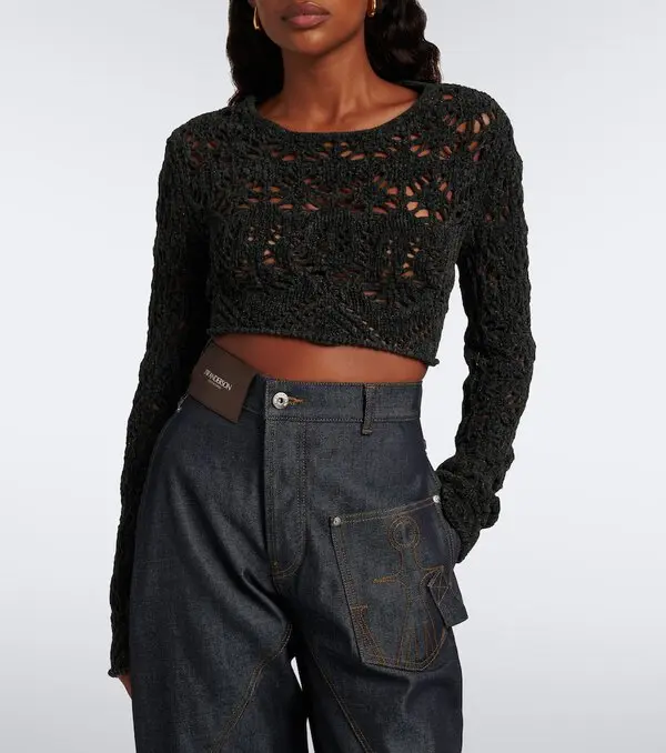 Alanui Time To Shine Crochet Open-back Top