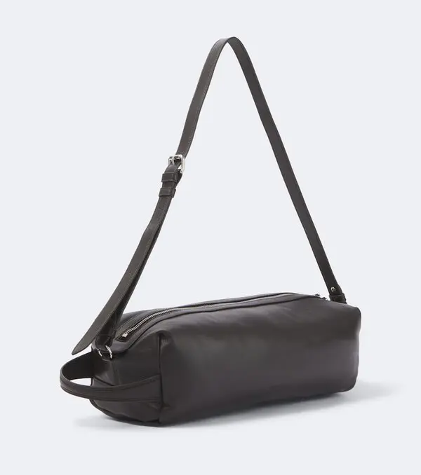 LEMAIRE Care Leather Shoulder Bag - Brown