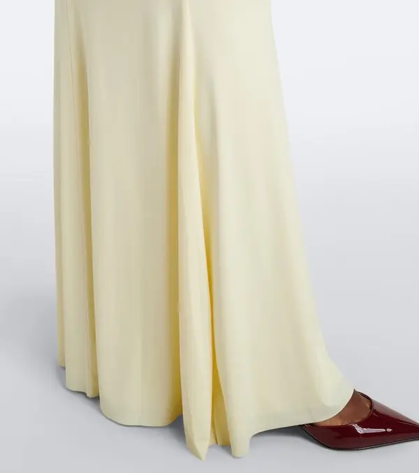 DE LA VALI Cielora Ruched Maxi Dress
