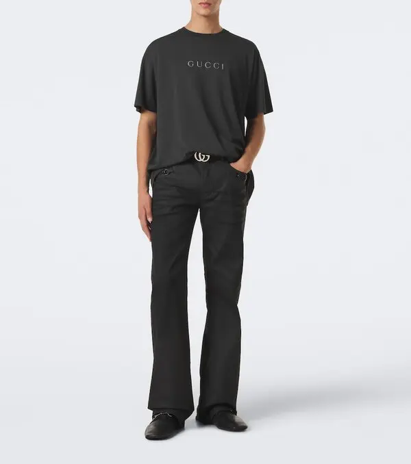 Gucci Horsebit Coated Flared Jeans