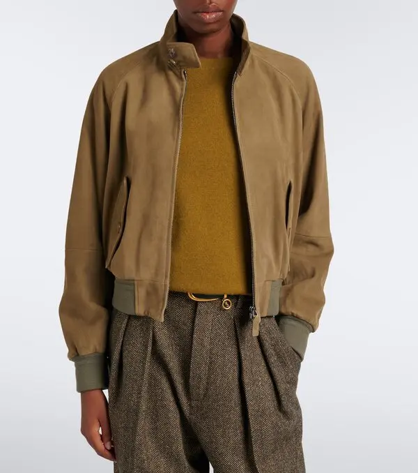 Ralph Lauren Suede Bomber Jacket