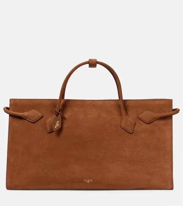 Alaïa Le Teckel Suede Tote Bag - Brown