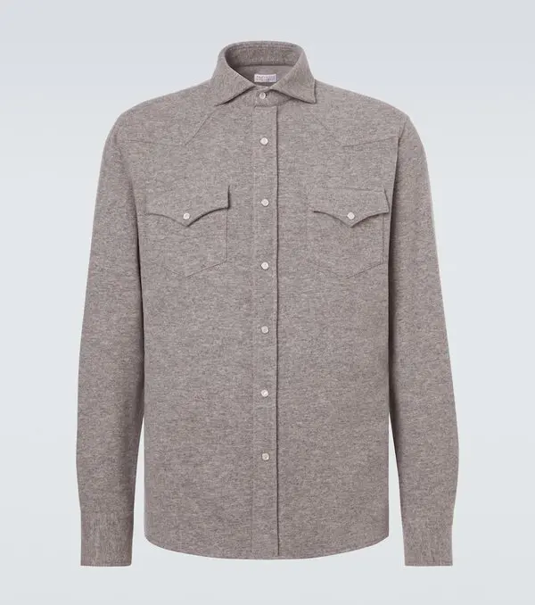 Brunello Cucinelli Cashmere And Cotton-blend Shirt