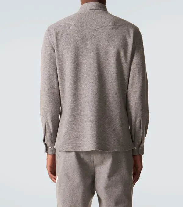 Brunello Cucinelli Cashmere And Cotton-blend Shirt