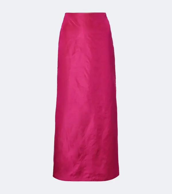 Valentino Garavani Silk Satin Maxi Skirt - Pink