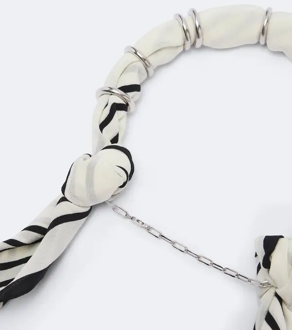 TOTEME Embellished Striped Silk Scarf
