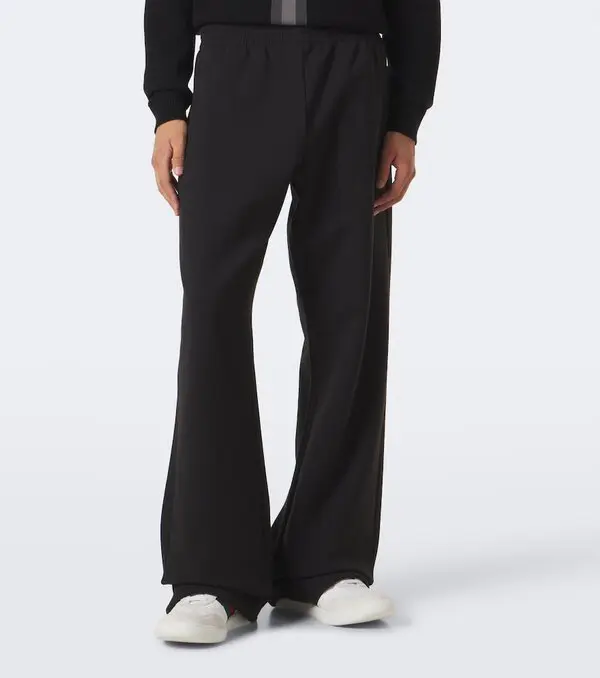 Gucci Cotton-blend Jersey Wide-leg Pants