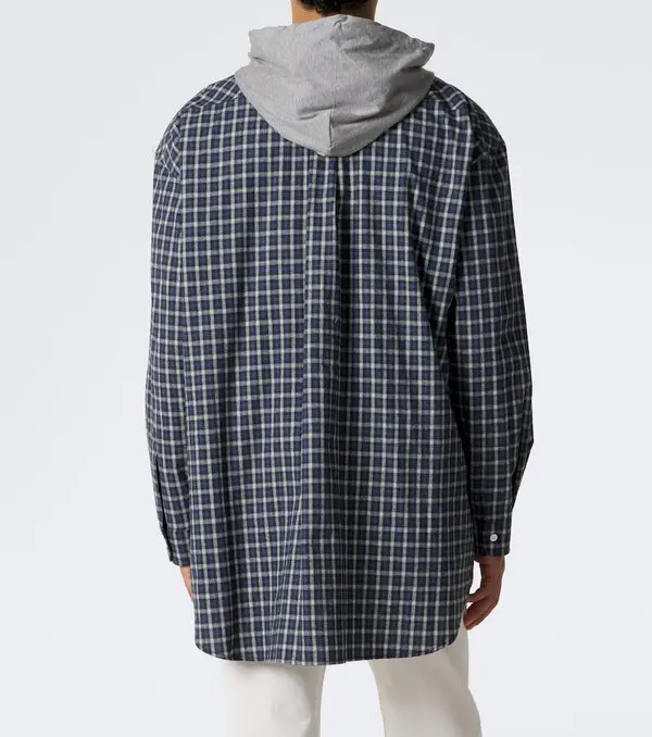 Miu Miu Checked Cotton Flannel Overshirt