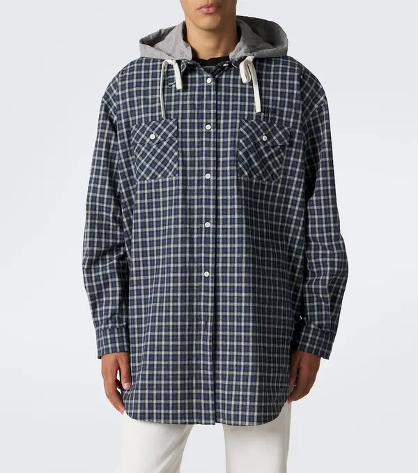 Miu Miu Checked Cotton Flannel Overshirt