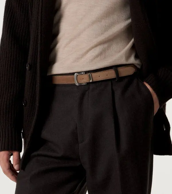 Agnona Suede Belt - Brown