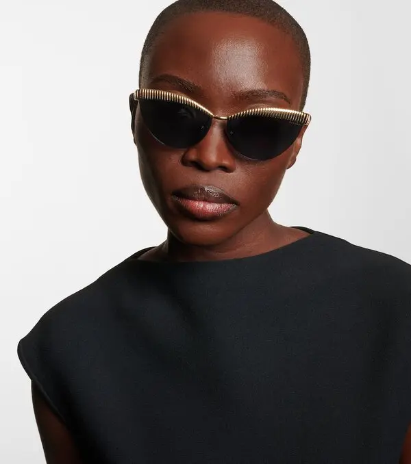 BVLGARI Tubogas Cat-eye Sunglasses - Gold