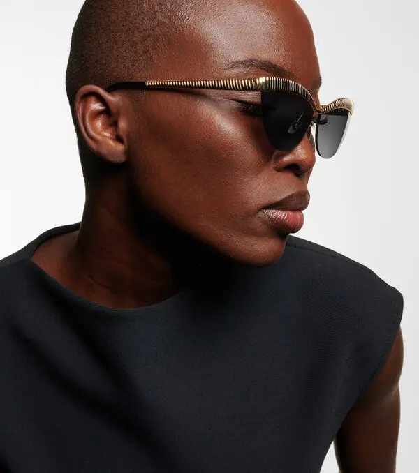BVLGARI Tubogas Cat-eye Sunglasses - Gold