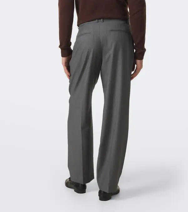 THE ROW Tavel Virgin Wool Mouliné Suit Pants