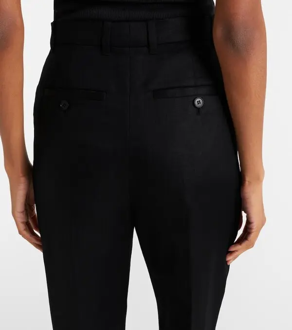 Alexander McQueen High-rise Wool Flared Pants