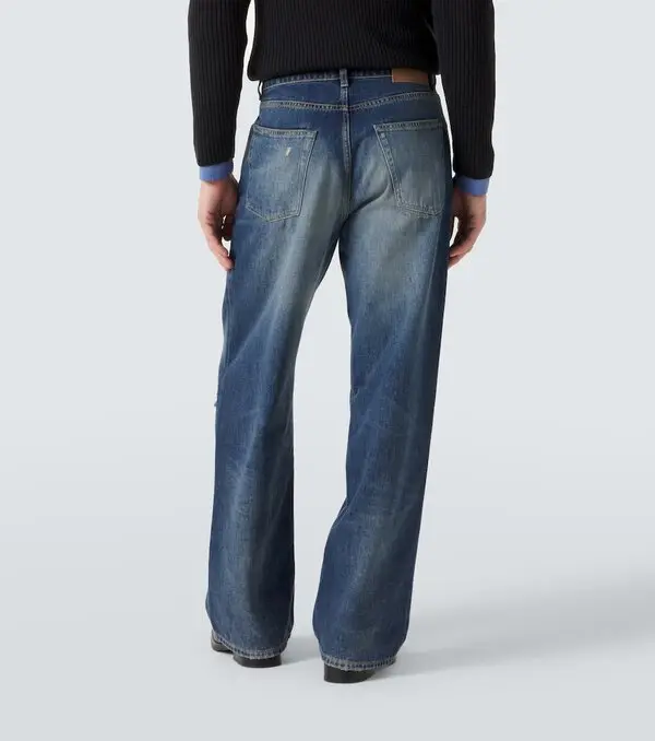 Our Legacy Vast Cut Distressed Wide-leg Jeans