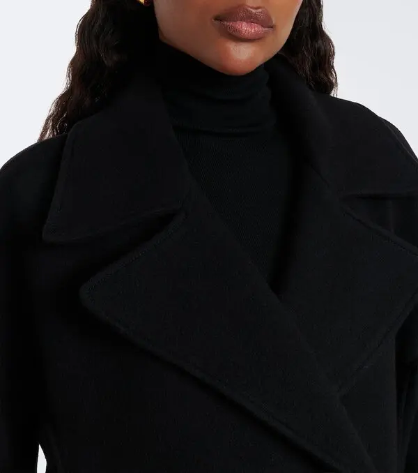 TOTEME Wool And Cashmere-blend Peacoat - Black