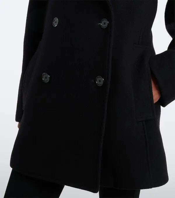 TOTEME Wool And Cashmere-blend Peacoat - Black