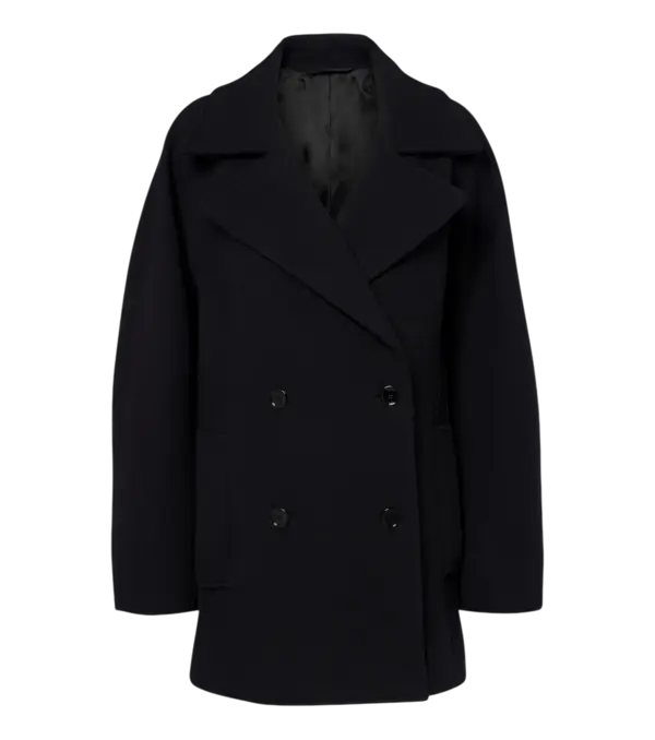 TOTEME Wool And Cashmere-blend Peacoat - Black