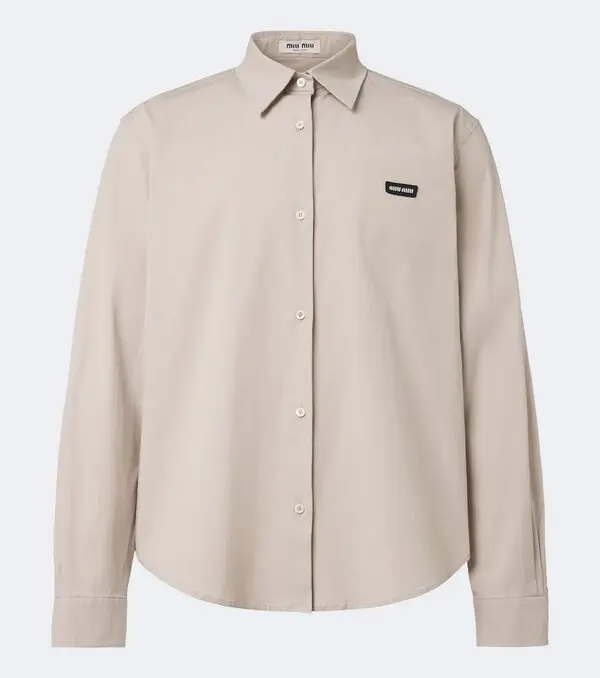 Miu Miu Cotton-blend Poplin Shirt
