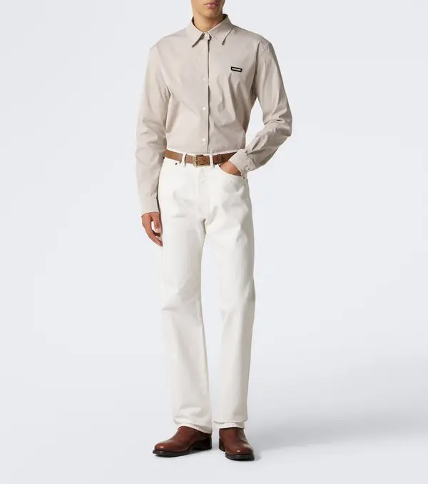 Miu Miu Cotton-blend Poplin Shirt