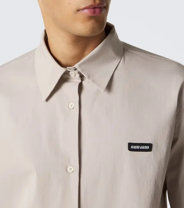 Miu Miu Cotton-blend Poplin Shirt