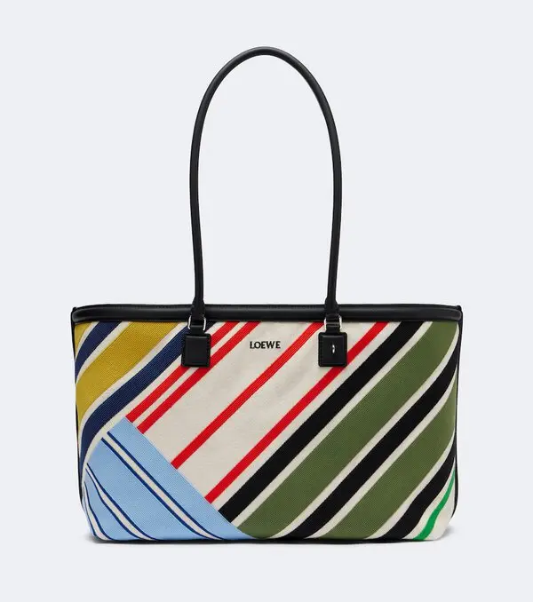 Loewe Verano Large Embroidered Canvas Tote Bag - Multicoloured