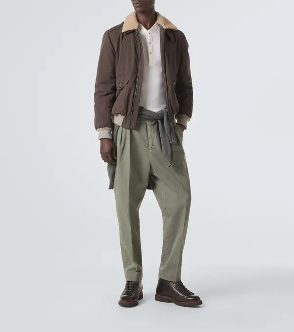 Brunello Cucinelli Cotton And Cashmere Blend Waffle-knit Henley