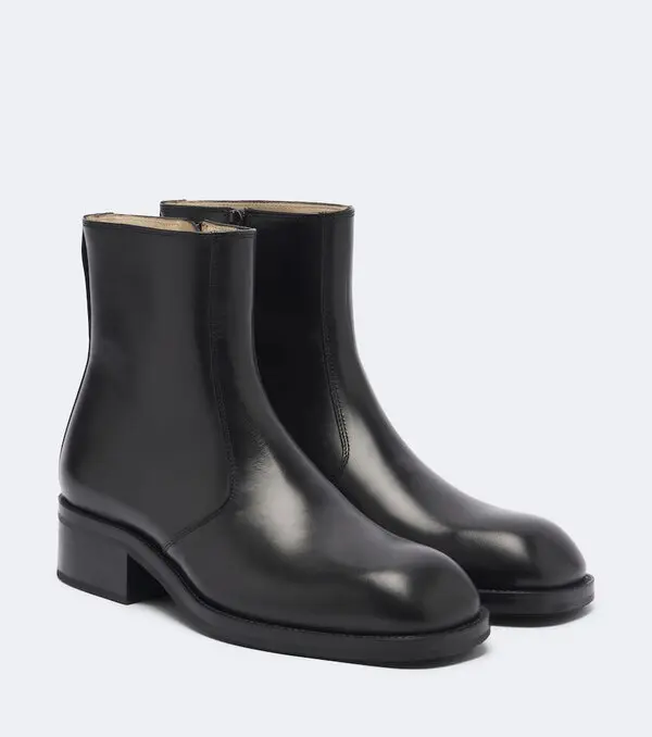 LEMAIRE Leather Ankle Boots