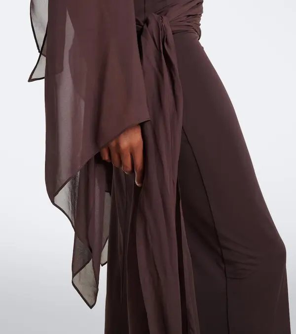 DE LA VALI Sabela Georgette Maxi Dress