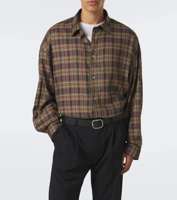 Acne Studios Plaid Flannel Shirt