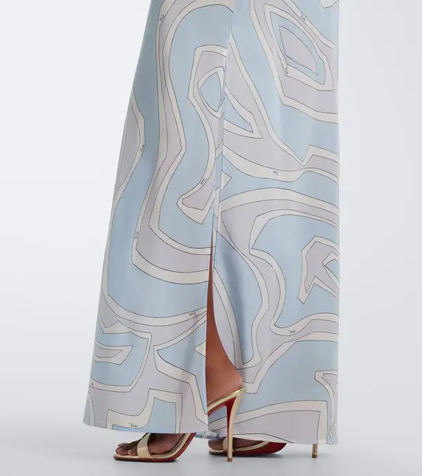 Emilio Pucci Labirinto Silk Crêpe De Chine Gown