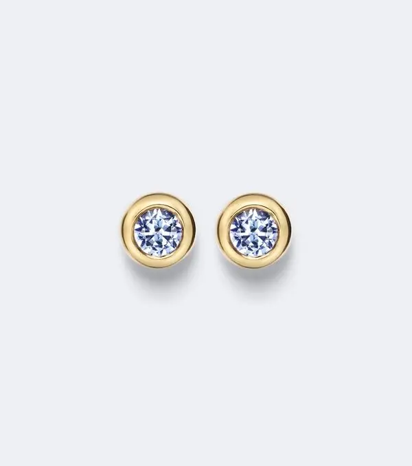 David Yurman Pavé 18kt Earrings With Tanzanites - Gold