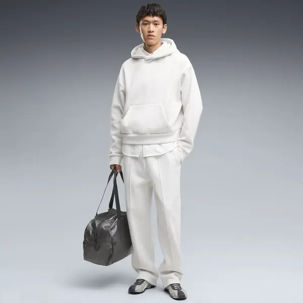 PUMA Essentials Heavy Fleece Relaxed Sweatpants - White