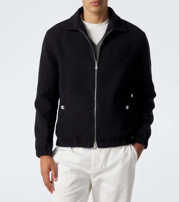 Eleventy Wool Bomber Jacket