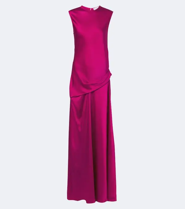 Stella McCartney Draped Satin Maxi Dress