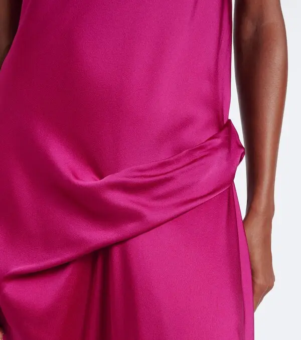 Stella McCartney Draped Satin Maxi Dress