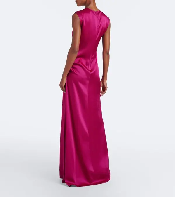 Stella McCartney Draped Satin Maxi Dress