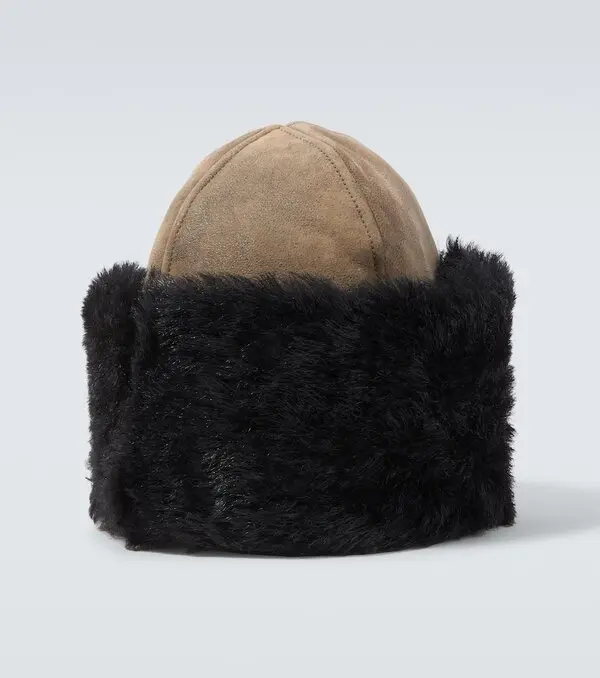 Our Legacy Blizzard Leather And Shearling Hat