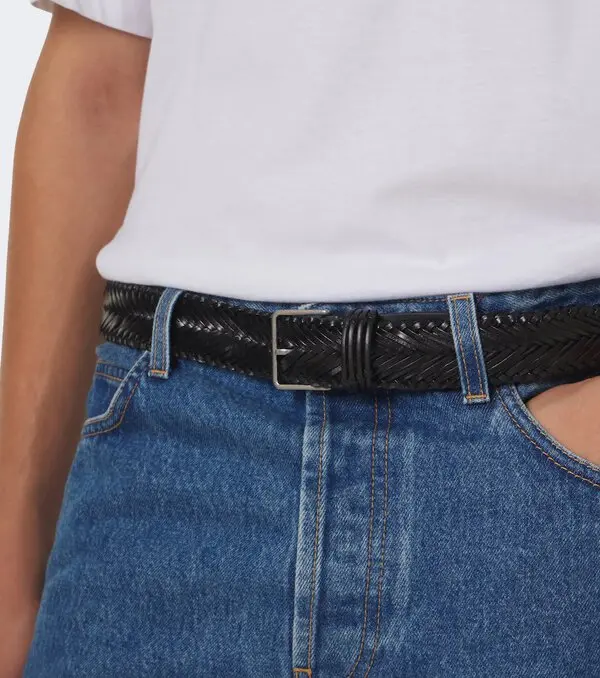 THE ROW Fisherman Woven Leather Belt