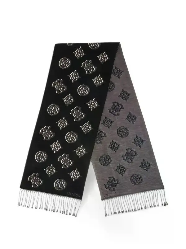 Guess Cresidia Logo-pattern Fringed Scarf