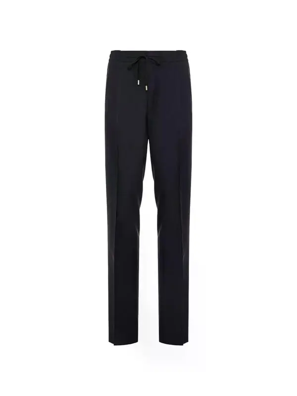 LARDINI Drawstring-fastening Pressed-crease Trousers