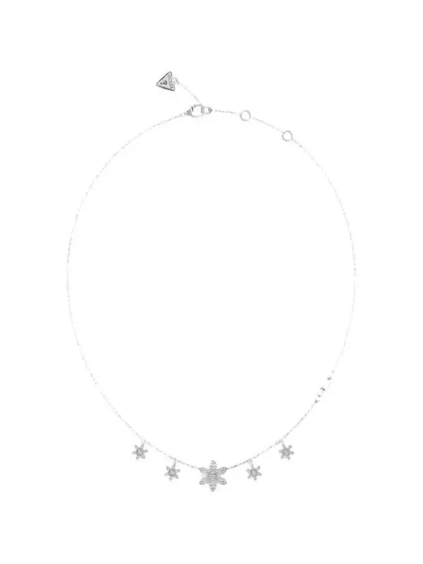 Guess Flower-pendant Necklace - Silver