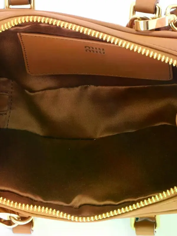 Miu Miu Arcadie Top Handle Bag Leather Mini Satchel