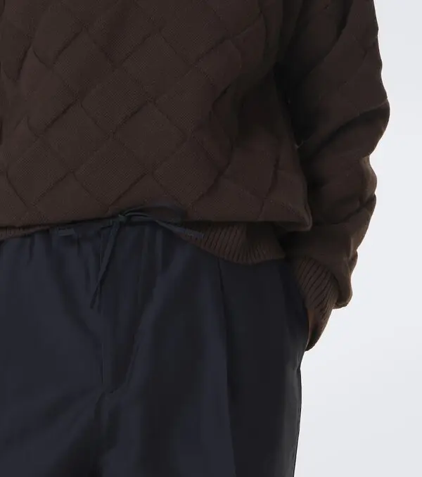 Bottega Veneta Cotton And Silk Straight Pants