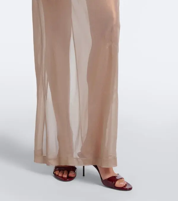 NENSI DOJAKA Sheer Tulle Maxi Dress